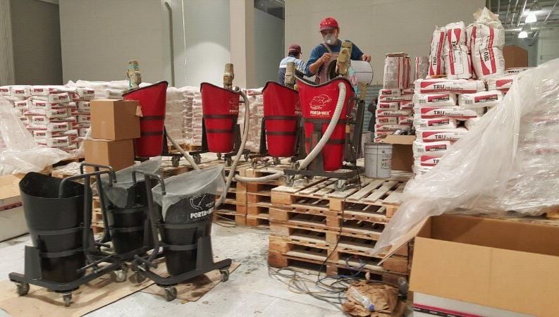 What is the best way to mix self-levelling coatings?